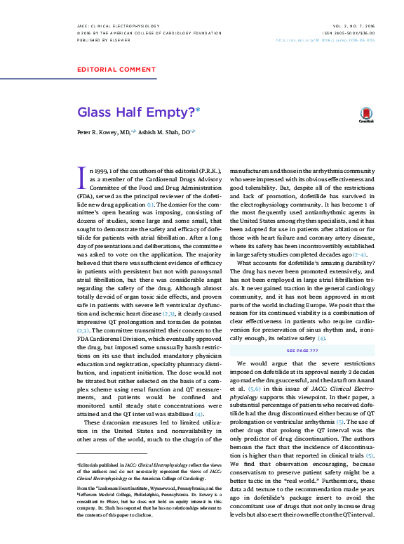 (PDF) Glass Half Empty?∗