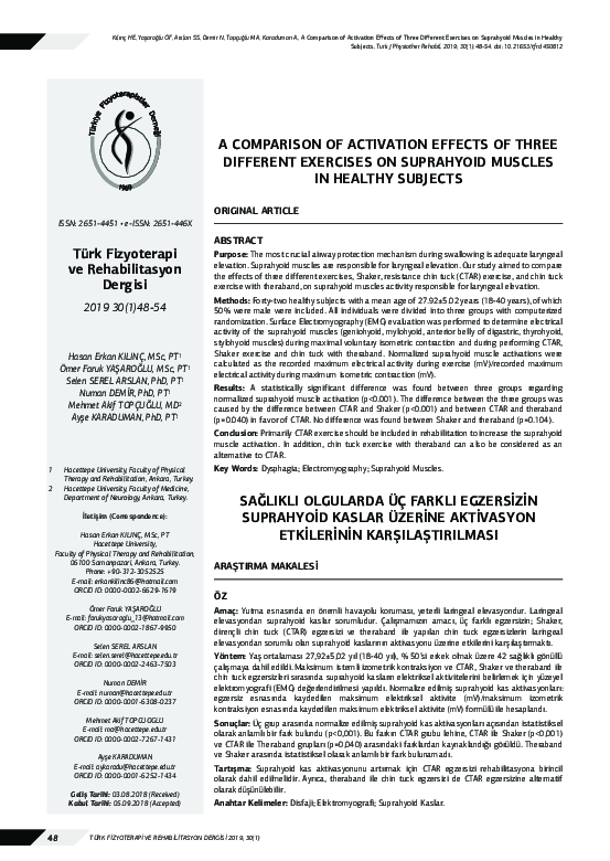 (PDF) A Comparison of Activation Effects of Three Different Exercises ...