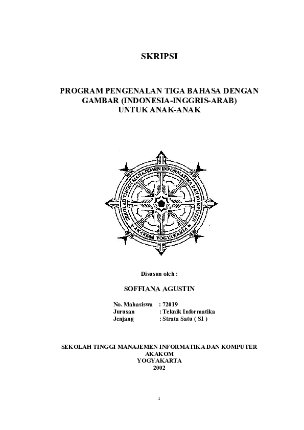 (DOC) Program Pengenalan Tiga Bahasa Dengan Gambar (Indonesia-Inggris ...