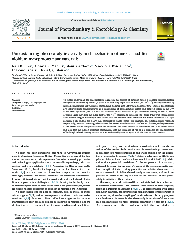 (PDF) Understanding photocatalytic activity and mechanism of nickel-modified niobium mesoporous ...