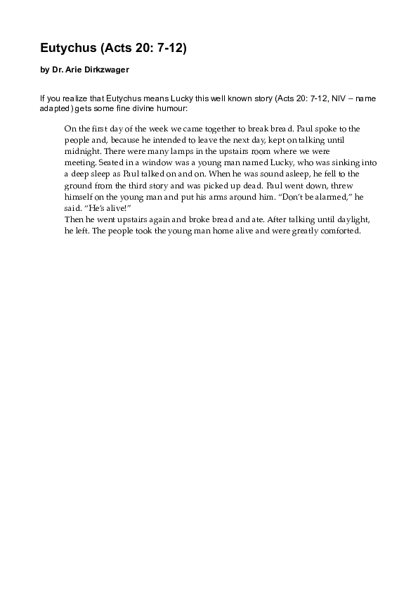 (PDF) Eutychus (Acts 20: 7-12)