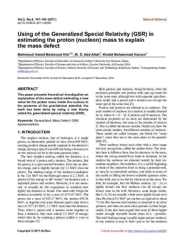 (PDF) Using of the Generalized Special Relativity (GSR) in estimating ...