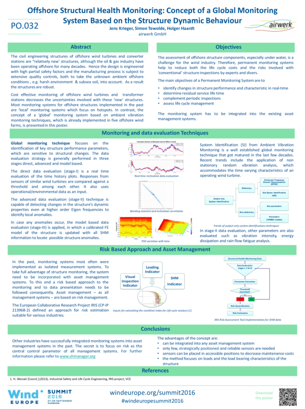 (PDF) Offshore Structural Health Monitoring : Concept of a Global ...