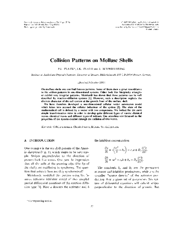 (PDF) Collision patterns on mollusc shells | Peter Plath - Academia.edu