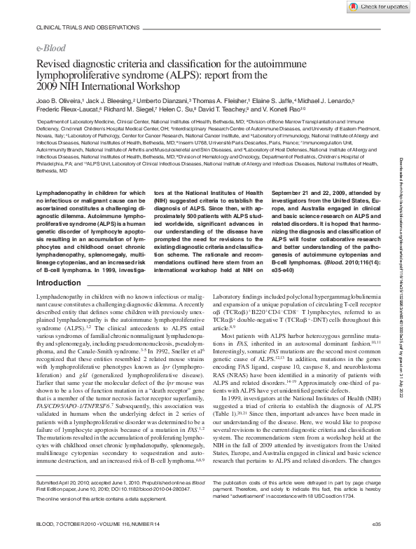(PDF) Revised diagnostic criteria and classification for the autoimmune ...