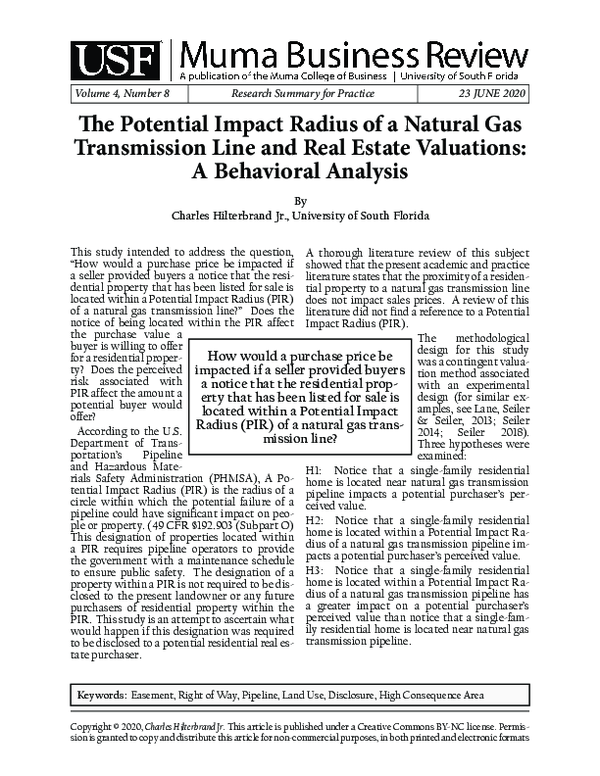(PDF) The Potential Impact Radius of a Natural Gas Transmission Line ...