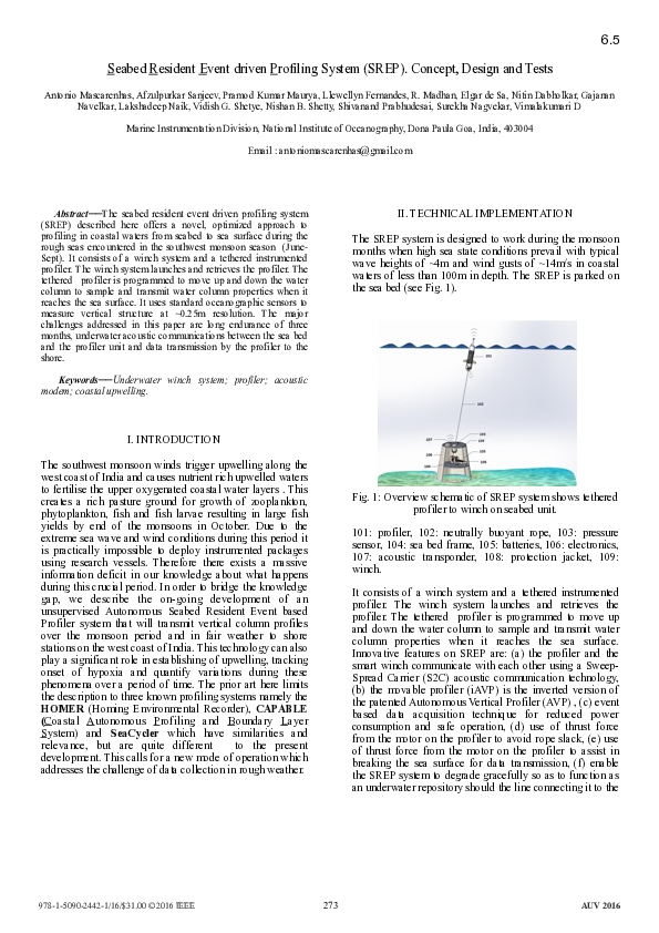 (PDF) Optimized Seabed Profiling System for Rough Seas