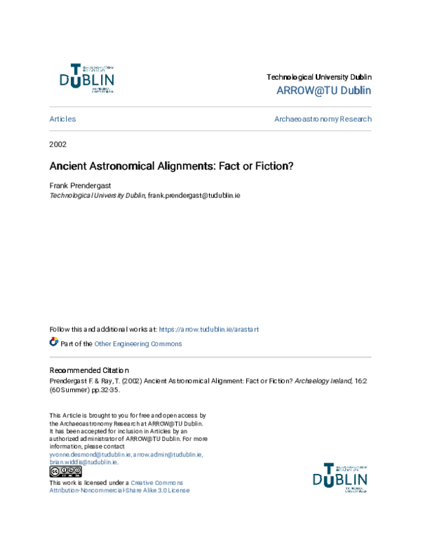 (PDF) Ancient Astronomical Alignments: Fact or Fiction?