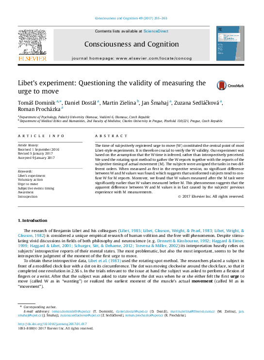 (PDF) Libet’s experiment: Questioning the validity of measuring the ...