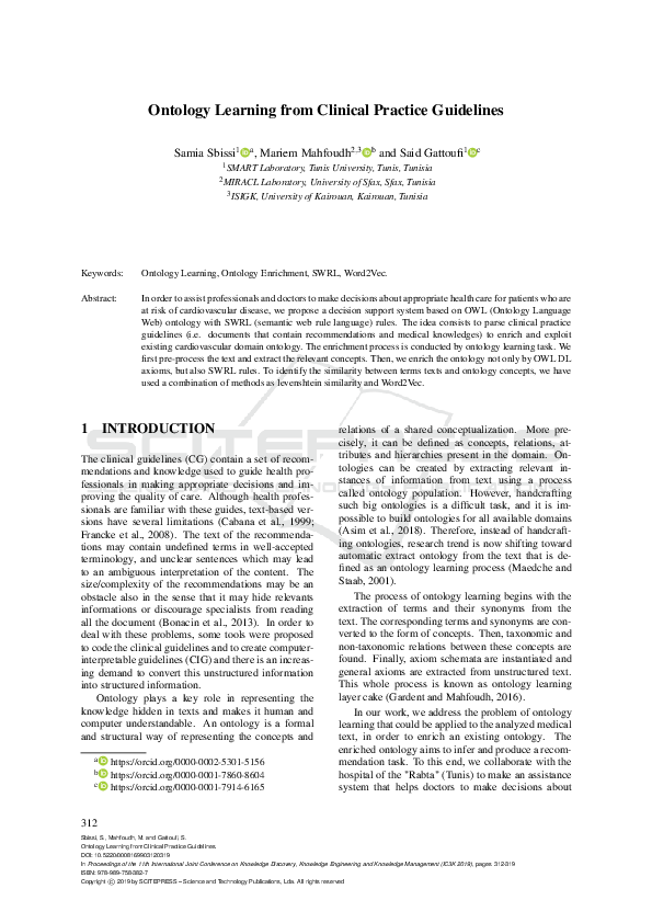 (PDF) Ontology Learning from Clinical Practice Guidelines