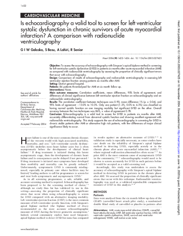(PDF) Is echocardiography a valid tool to screen for left ventricular ...