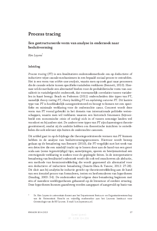 (PDF) Process tracing
