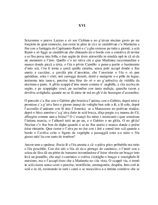 (PDF) A Bocca do Lo Capitoli XVI XVII XVIII XIX | Edoardo N . Repetto - Academia.edu