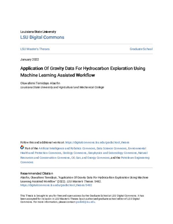 (PDF) Application Of Gravity Data For Hydrocarbon Exploration Using ...