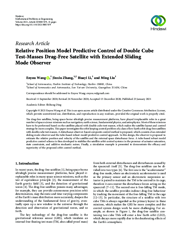 (PDF) Relative Position Model Predictive Control of Double Cube Test ...
