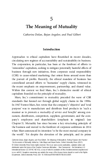 (PDF) The Meaning of Mutuality