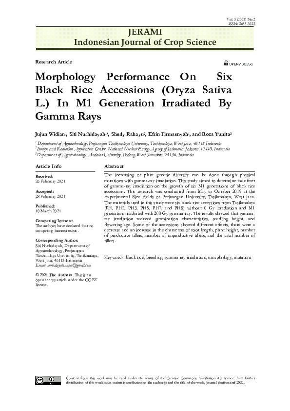 (PDF) JERAMI (Indonesian Journal of Crop Science)