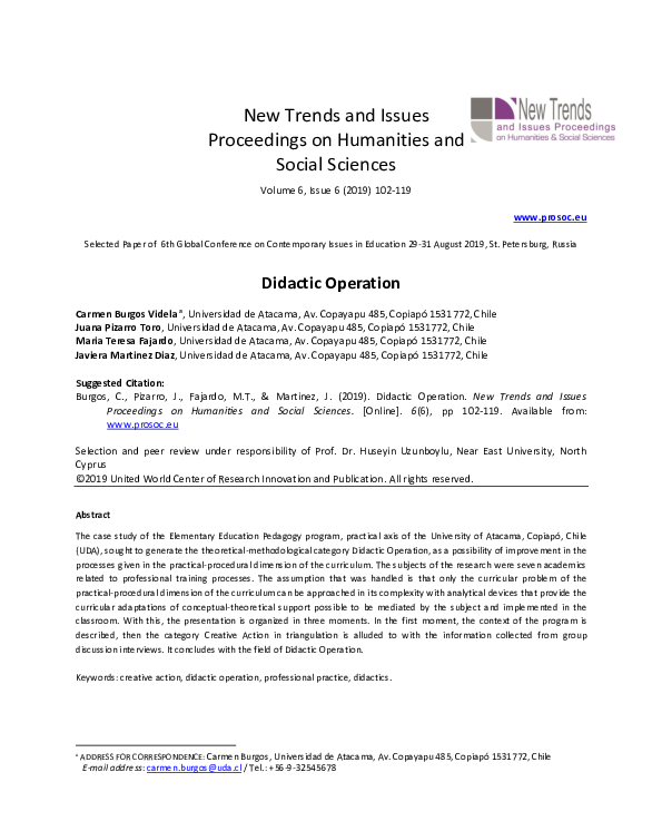 (PDF) Didactic Operation