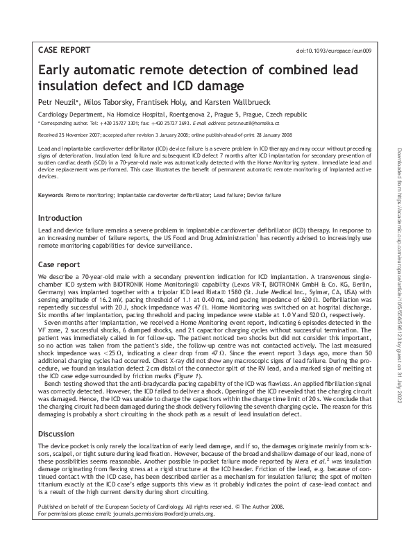 (PDF) insulation defect and ICD damage
