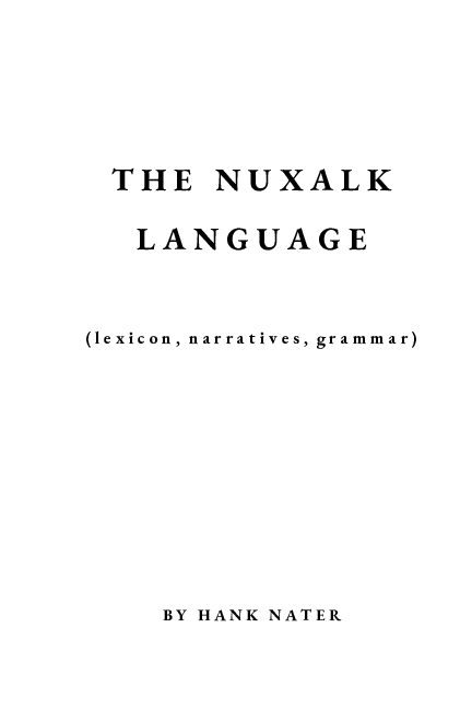 (PDF) Nuxalk Language conv from doc