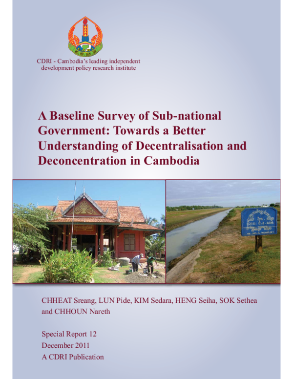 (PDF) A Baseline Survey of Sub-national Government: Towards a Better ...