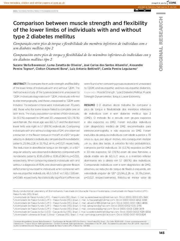 (PDF) Comparación entre pico de torque y flexibilidad de los miembros ...