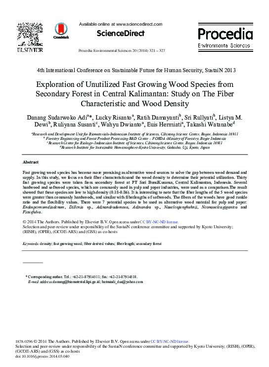(PDF) Exploration of Unutilized Fast Growing Wood Species from ...