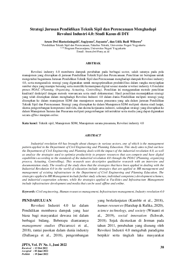 (PDF) Strategi Jurusan Pendidikan Teknik Sipil dan Perencanaan Menghadapi Revolusi Industri 4.0 ...