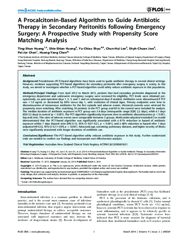 (PDF) A Procalcitonin-Based Algorithm to Guide Antibiotic Therapy in ...