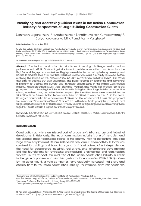 (PDF) Identifying and Addressing Critical Issues in the Indian ...