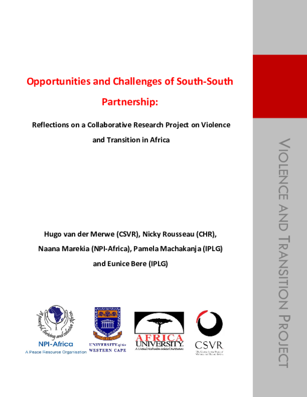 (PDF) Opportunities and Challenges of South-South Partnership ...