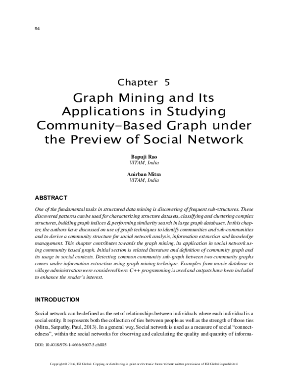 (PDF) Graph Mining and Its Applications in Studying Community-Based ... (PDF) Graph Mining and Its Applications in Studying Community-Based ...