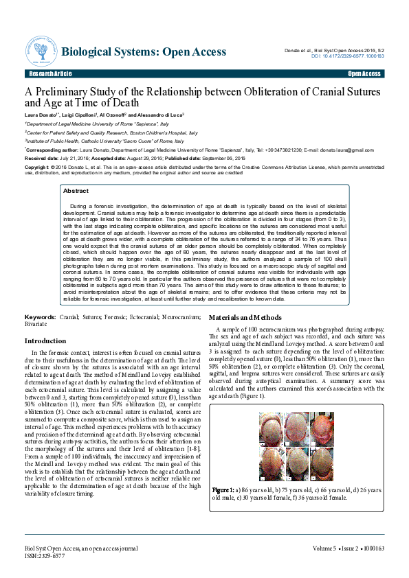 (PDF) A Preliminary Study of the Relationship between Obliteration of ...