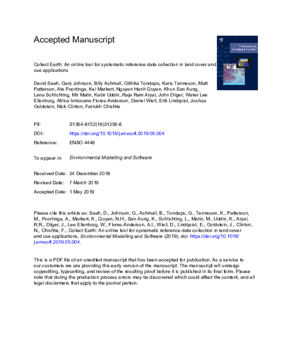 (PDF) Collect Earth: An online tool for systematic reference data ...