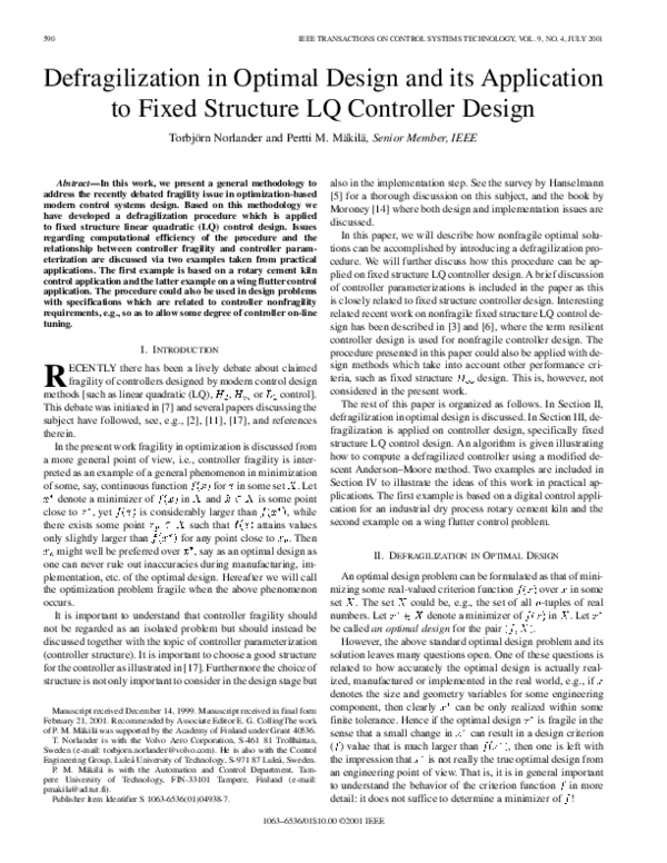 (PDF) A study on active flutter detection and control