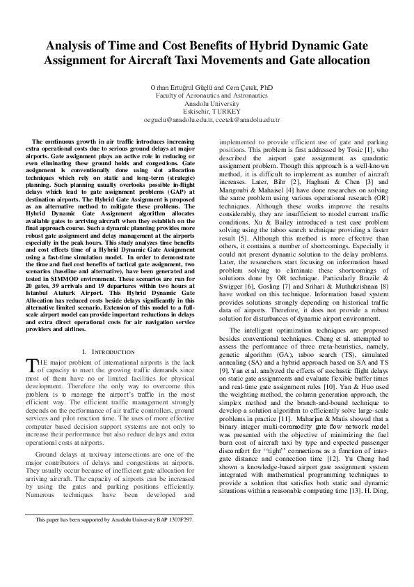 (PDF) Analysis of Time and Cost Benefits of Hybrid Dynamic Gate ...