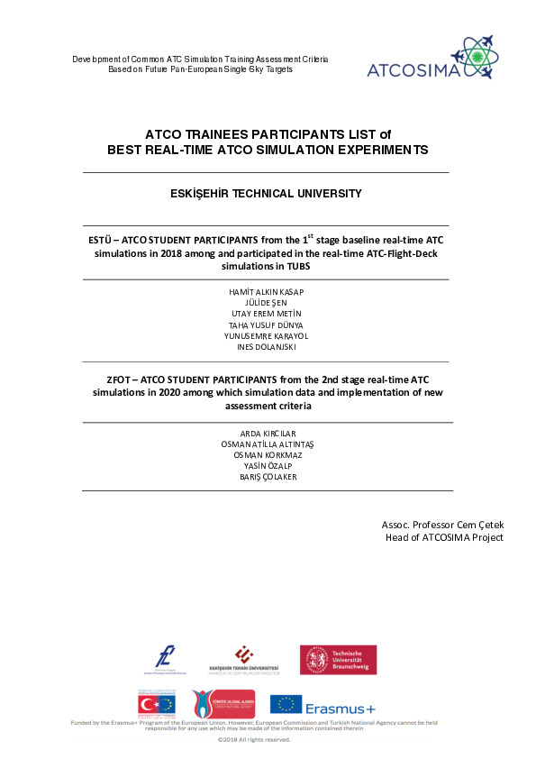 (PDF) Development of Common Atc Simulation Training Assessment Criteria Based on Future Pan ...