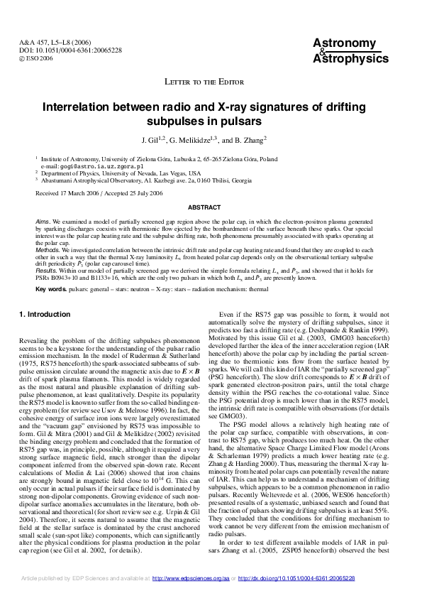 (PDF) Interrelation between radio and X-ray signatures of drifting ...