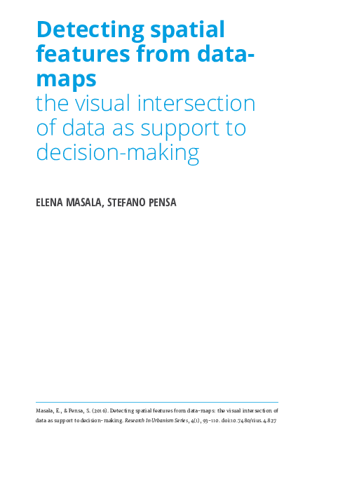 Pdf Detecting Spatial Features From Data Maps The Visual Intersection Of Data As Support To