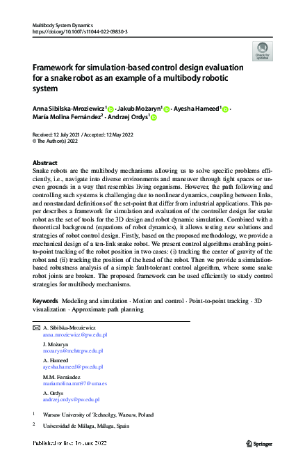 (PDF) Framework for simulation-based control design evaluation for a ...