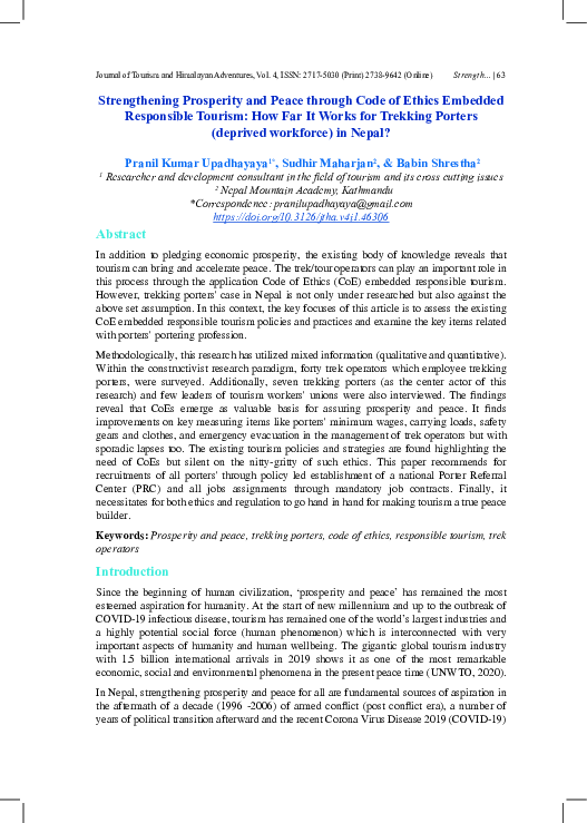 (PDF) Strengthening Prosperity and Peace through Code of Ethics ...