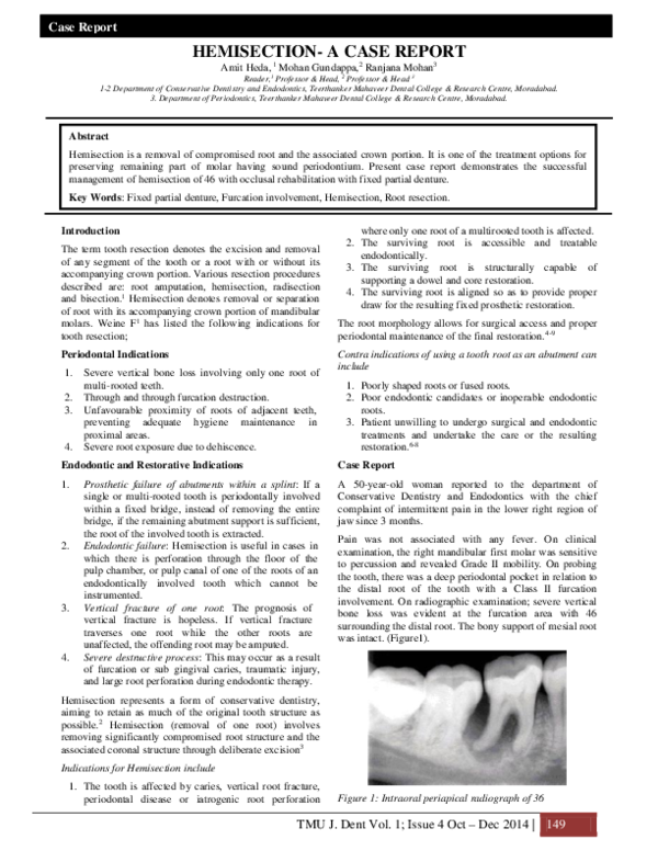 (PDF) Hemisection-A Case Report