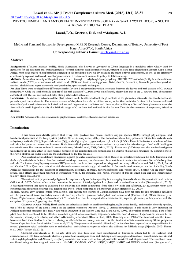 (PDF) Phytochemical and Antioxidant Investigation of Tribulus terrestris