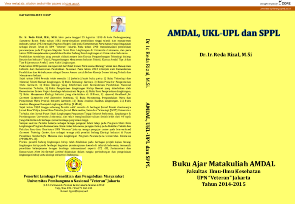 (PDF) AMDAL, UKL-UPL dan SPPL