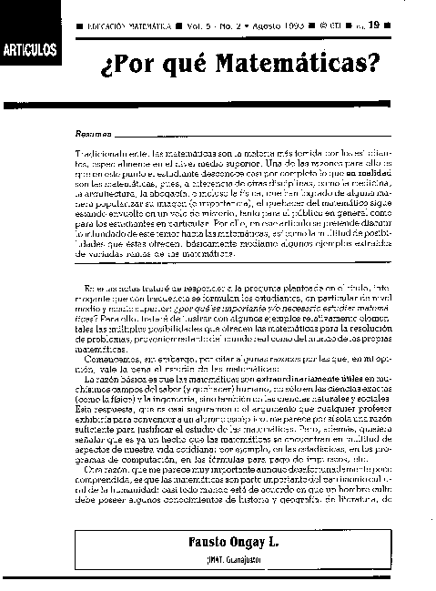 (PDF) ¿Por qué matemáticas?