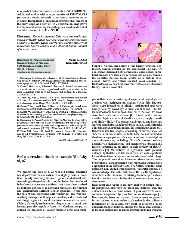 (PDF) Stellate erosion: the dermoscopic Nikolsky sign? | Aimilios ...