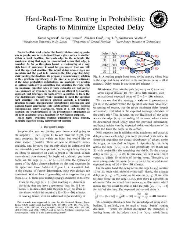 (PDF) Hard-Real-Time Routing in Probabilistic Graphs to Minimize ...