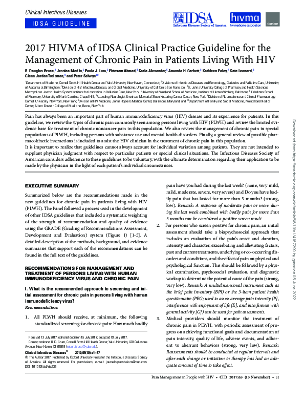 (PDF) 2017 HIVMA of IDSA Clinical Practice Guideline for the Management ...