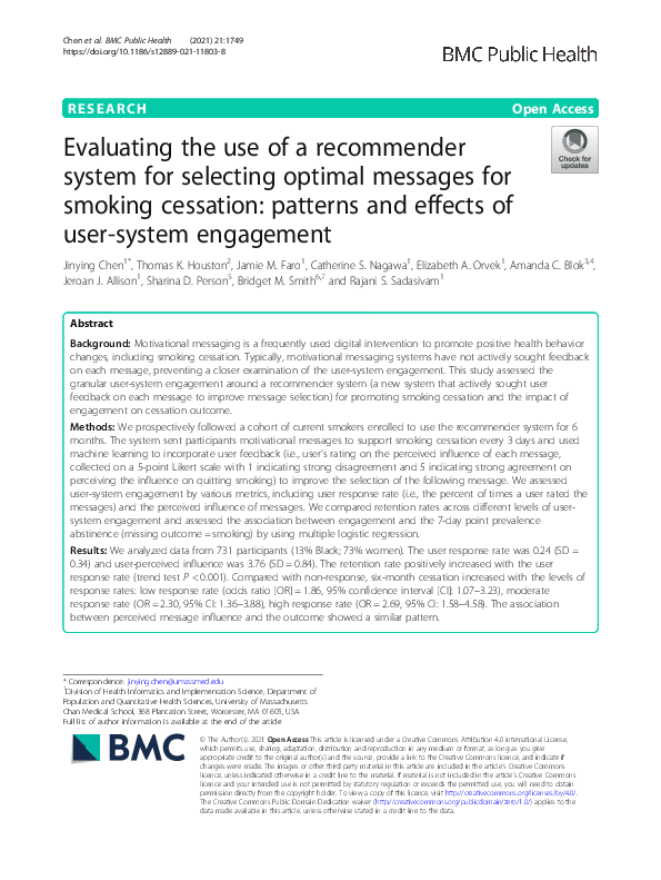 (PDF) Evaluating the use of a recommender system for selecting optimal ...