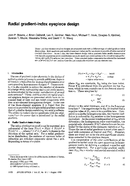 (PDF) Radial gradient-index eyepiece design